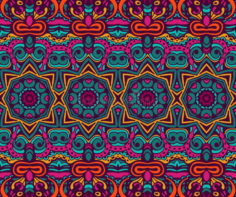 Abstract Festive Colorful Ethnic Tribal Pattern Stock Vector ...