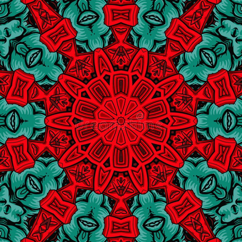 Abstract Festive Colorful Floral Vector Ethnic Tribal Pattern,Cute and ...