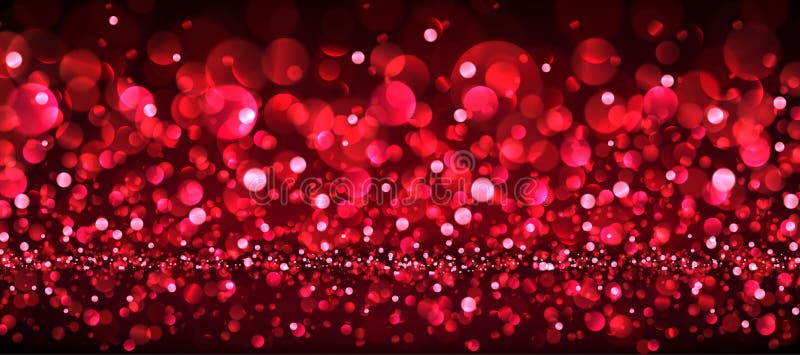 Abstract Festive Red Luminous Banner. Stock Vector - Illustration of ...