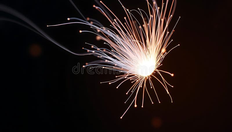 Abstract Fiber Optic Light, Futuristic and Technological Design ...