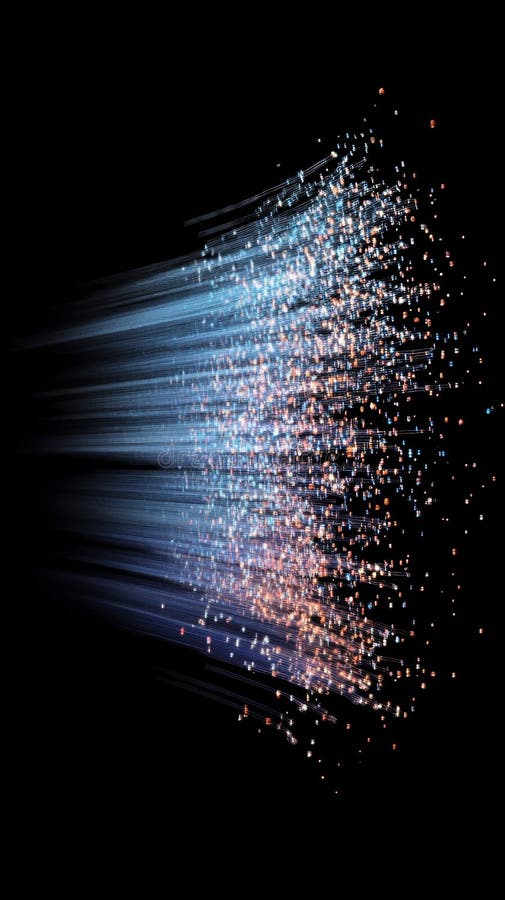 Abstract Fiber Optic Technology Design Stock Illustration ...