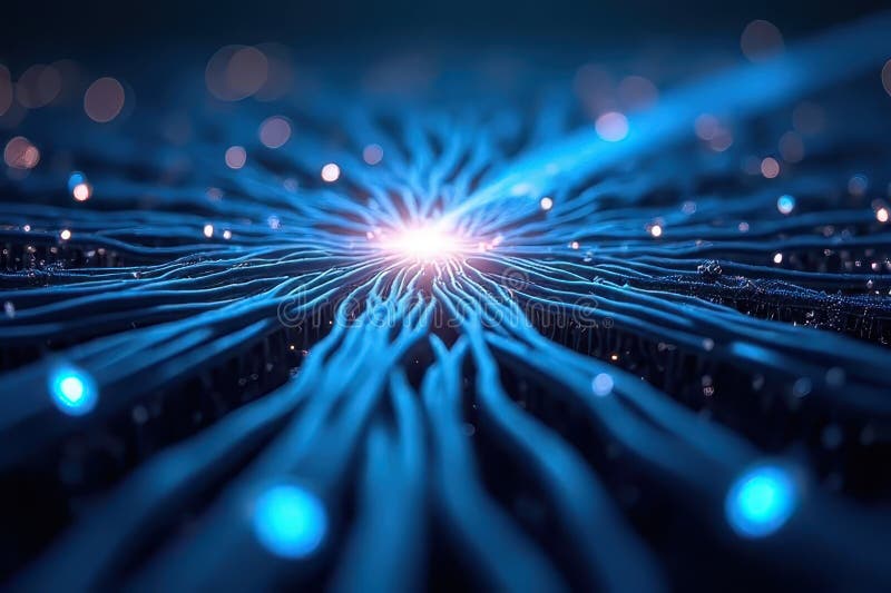 Abstract Fiber Optics Concept Stock Illustration - Illustration of ...