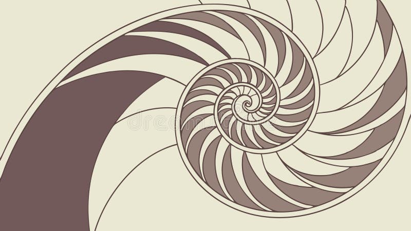 Abstract Fibonacci Spiral Pattern, Organic Growth and Flow, Vector Design Generative AI Stock ...