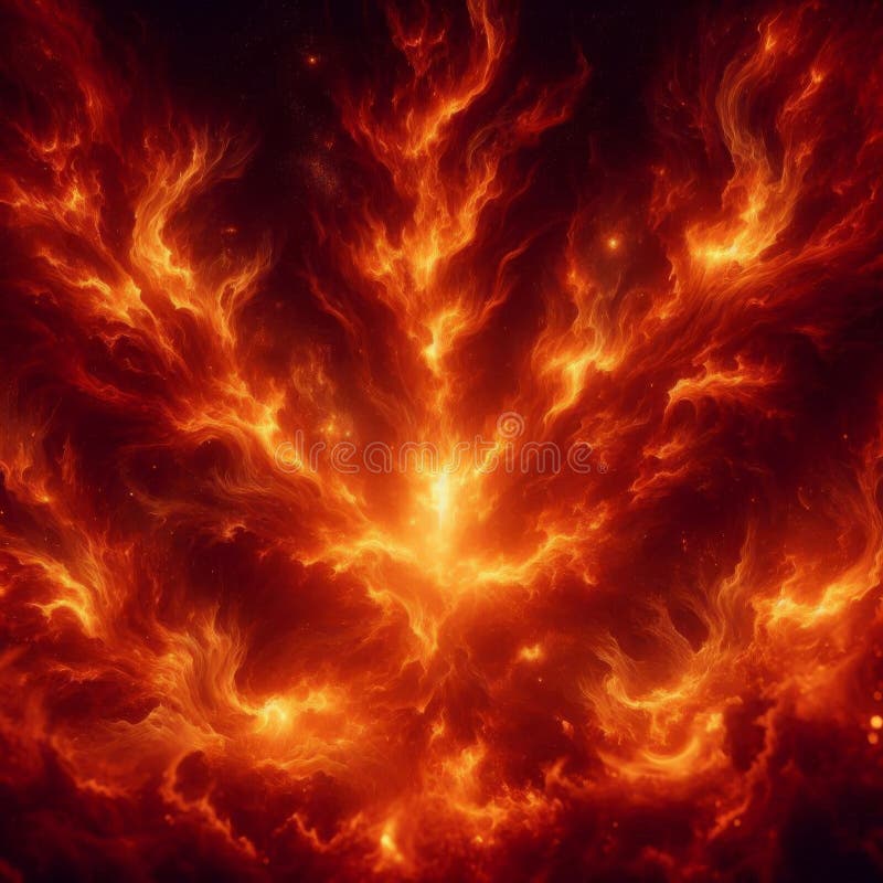 Abstract Fiery Background for Halloween, Burning with Intense Flames ...