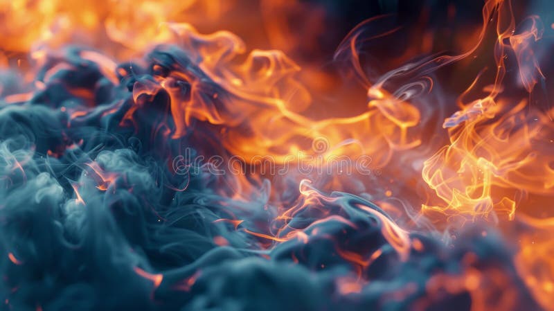 Abstract Fiery and Cool Smoke Patterns Stock Photo - Image of fire ...