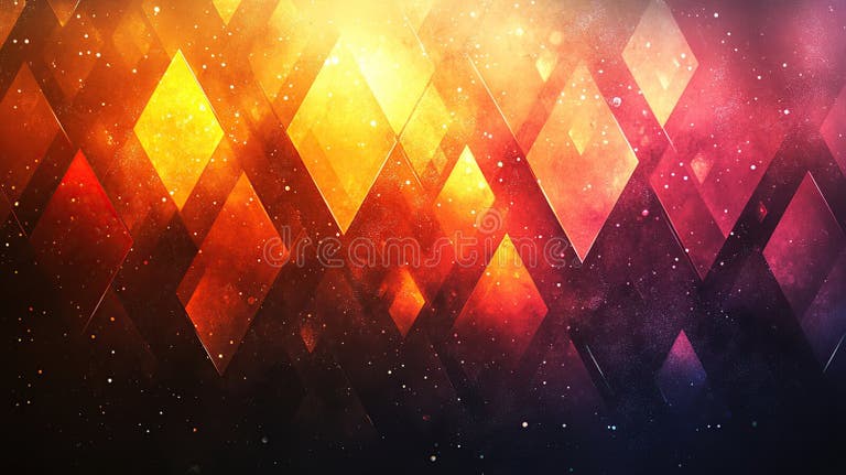 Abstract Fiery Diamond Pattern, Cosmic Background, Design Element Stock ...