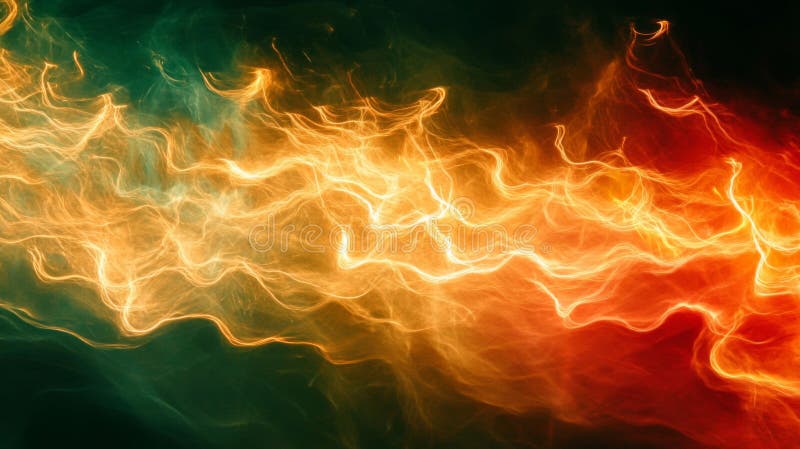Abstract Fiery Energy Flowing Dynamically Stock Illustration ...