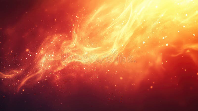 Abstract Fiery Energy, Glowing Particles, Background Effect Fire ...