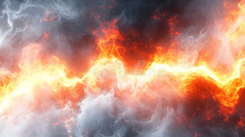 Abstract Fiery Energy Storm Background Stock Illustration ...