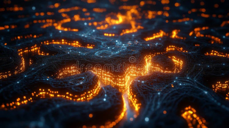 Abstract Fiery Energy Texture with Blue and Orange Glow Stock ...