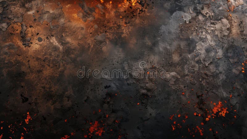 Abstract Fiery Explosion Background with Dark Smoke, Ash, and Bright ...