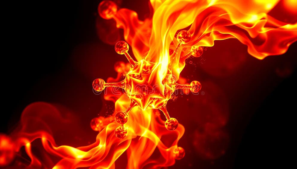 Abstract Fiery Flame Texture, Showcasing Dynamic Fire Patterns and ...