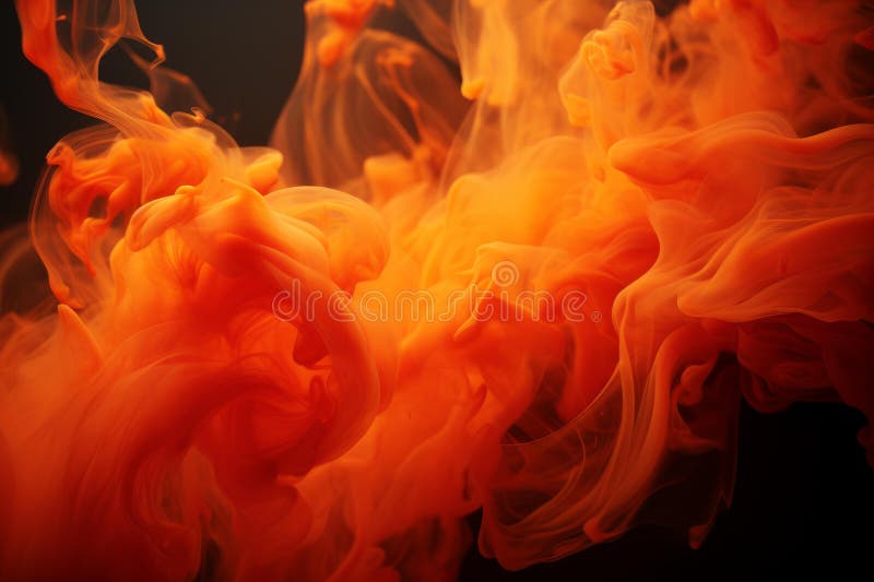 Abstract Fiery Red and Orange Smoke Art - Generative AI Stock Image - Image of creative, design ...