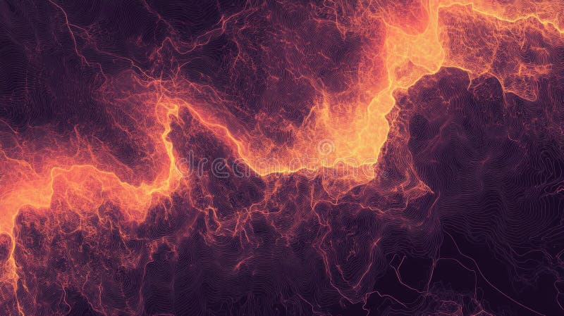 Abstract Fiery Swirls and Fluid Art Patterns with Vibrant Red, Orange ...