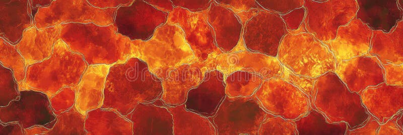 Abstract Fiery Lava Texture with Vivid Red and Orange Geometric ...