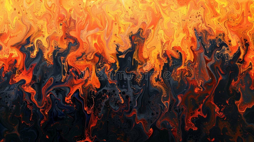 Abstract Fiery Liquid Patterns Stock Photo - Image of orange, heat ...