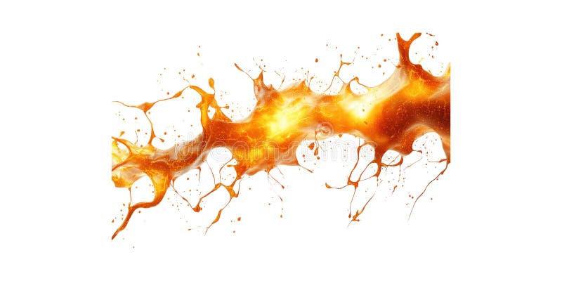 Abstract Fiery Liquid Splash. Dynamic Energy and Motion Concept ...