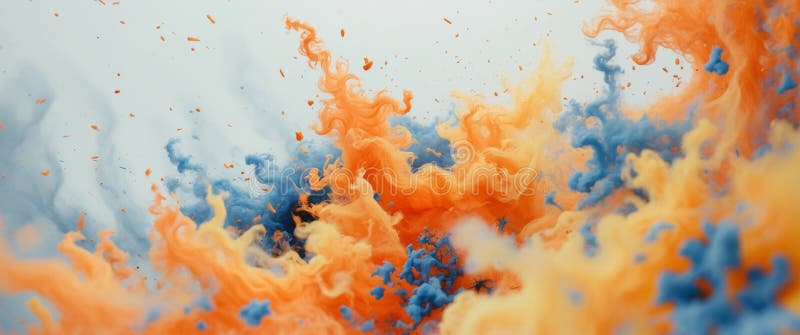 Abstract Fiery Mandala with Blue Accents Design Stock Photo - Image of ...