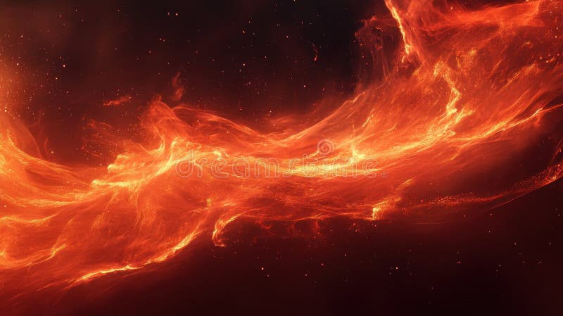 Abstract Fiery Swirls and Fluid Art Patterns with Vibrant Red, Orange ...