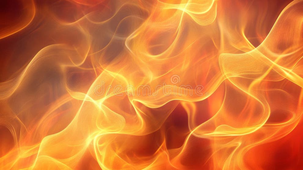 Abstract Fiery Orange and Gold Flames Background Stock Illustration ...