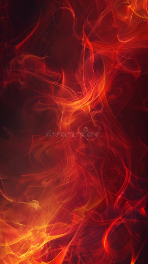 Abstract Fiery Red and Orange Smoke Art - Generative AI Stock Image ...