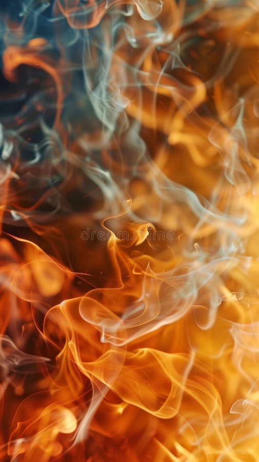 Abstract Fiery Smoke Patterns Stock Photo - Image of vivid, yellow ...