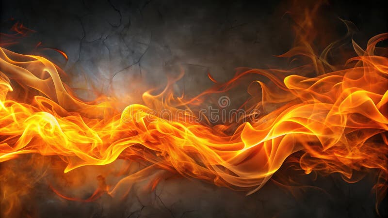 Abstract Fiery Wave Against a Dark Textured Background. Generative AI ...