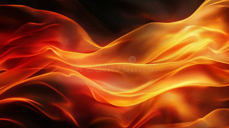 Abstract Fiery Wave Background: Red Orange Yellow Gold Stock ...