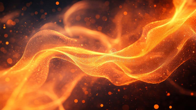 Abstract Fiery Swirls and Fluid Art Patterns with Vibrant Red, Orange ...