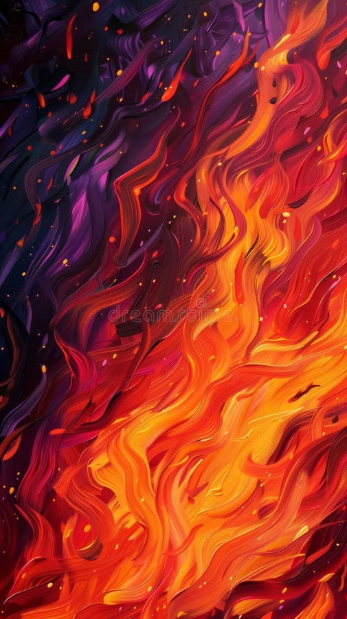 Abstract Fiery Waves Texture Stock Illustration - Illustration of ...
