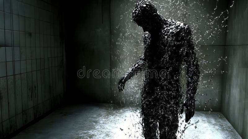 Abstract Figure Dissolving in a Dimly Lit Room Stock Illustration ... Abstract Figure Dissolving in a Dimly Lit Room Stock Illustration ...