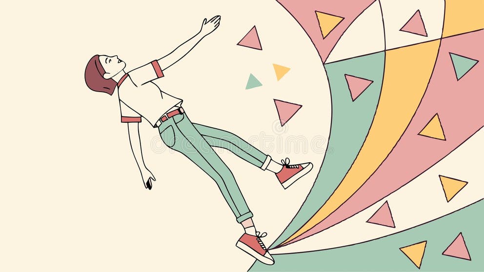 Abstract Figure with Geometric Shapes Illustration, Interaction and Form, Vector Design ...