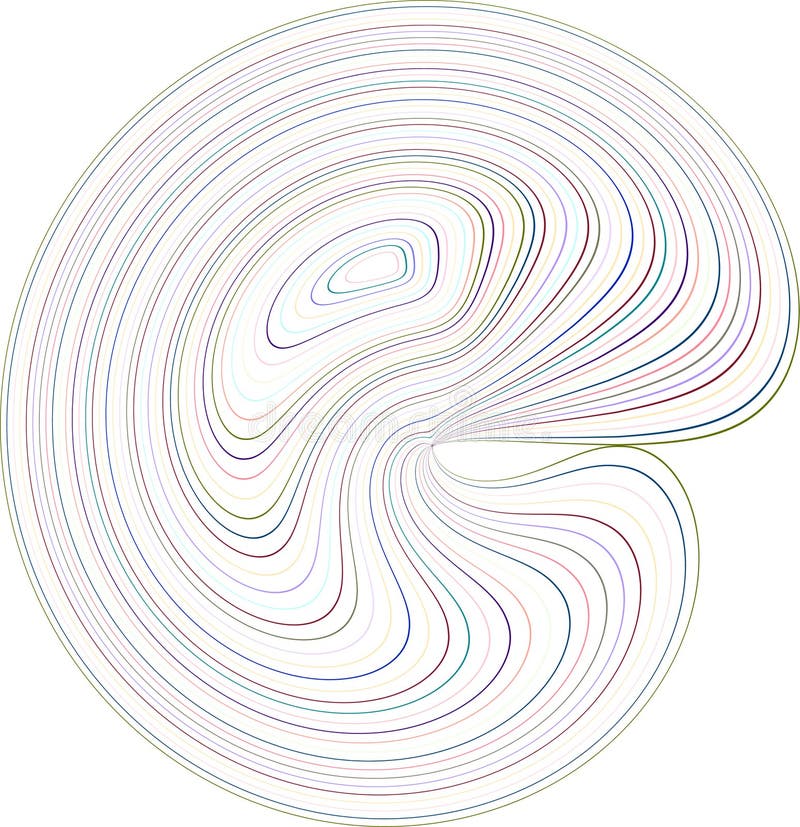 An Abstract Figure of Many Colored Thin Lines .3d. Stock Illustration ...