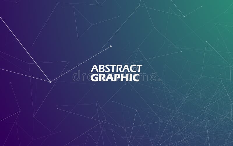 An Abstract Figure with Points and Lines Connected into a Network Stock ...