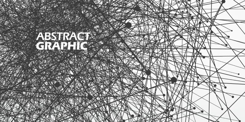 An Abstract Figure with Points and Lines Connected into a Network Stock ...