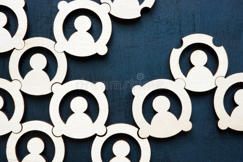 Abstract Figures Connected in a Network. Stock Photo - Image of ...
