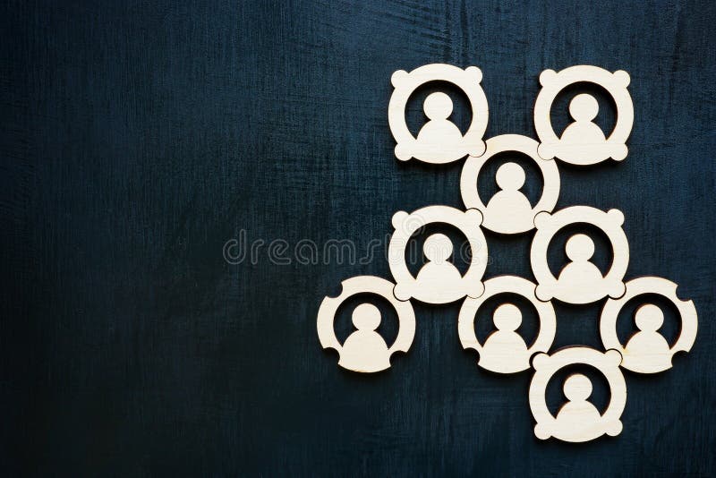 Abstract Figures Connected Together with Empty Space. Collaboration and ...