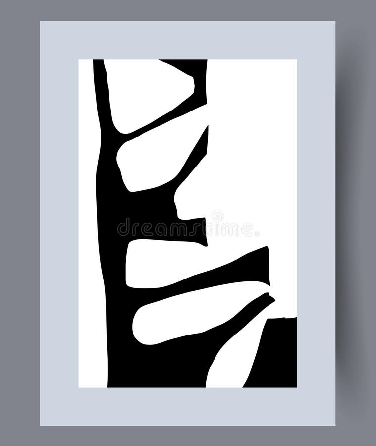 Abstract Figures Contemporary Composition Wall Art Print Stock Vector ...