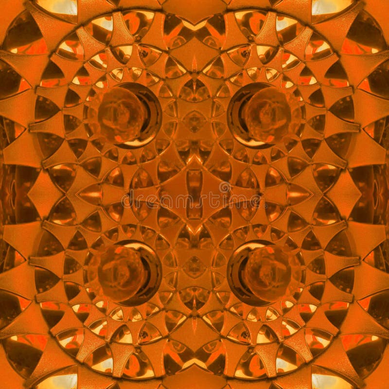 Abstract Figures with Light Headlights in Orange Color, Background and ...