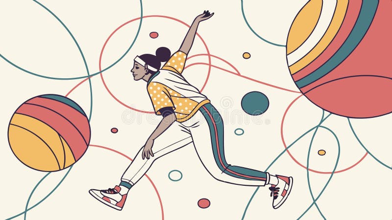 Abstract Figures Playing with Geometric Sphere, Dynamic Sport Vector ...