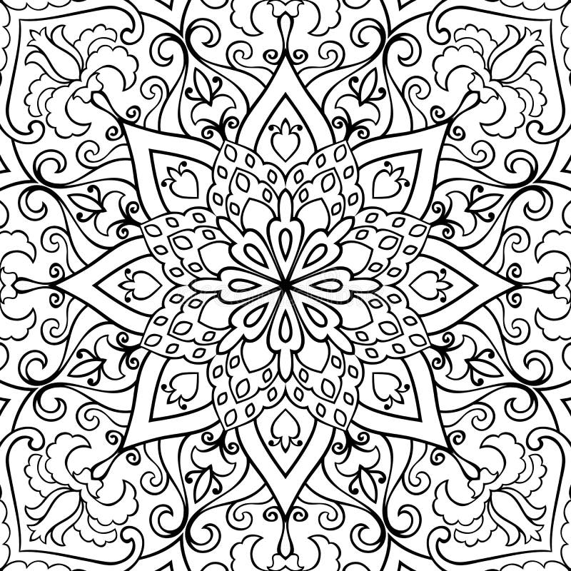 Abstract filigree pattern stock vector. Illustration of asian - 136636674