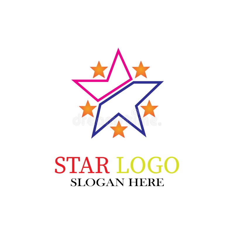 Star Company Logo Signs Symbols Stock Vector - Illustration of roll ...