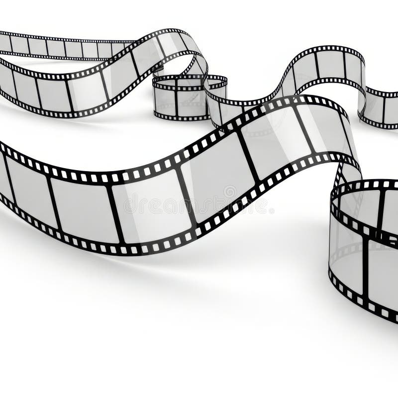 Abstract Film Reel Winding through Space Capturing Memories Cinematic ...