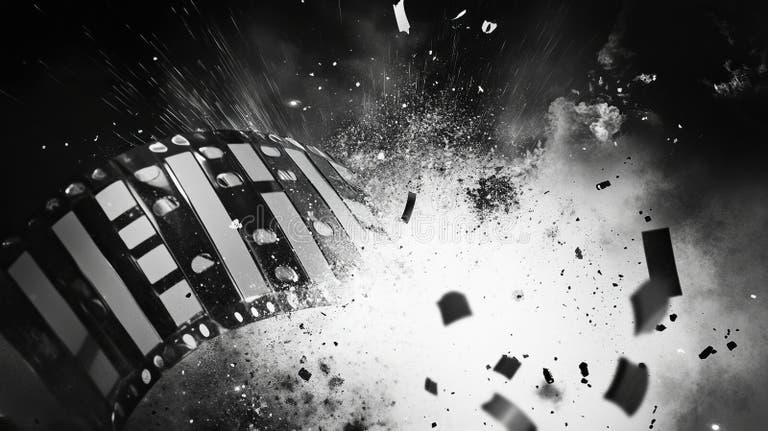 Abstract Film Texture Background with Grain Dust and Explosion Stock ...