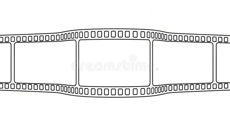 Abstract Filmstrip Design with Curving Frames Stock Illustration ...