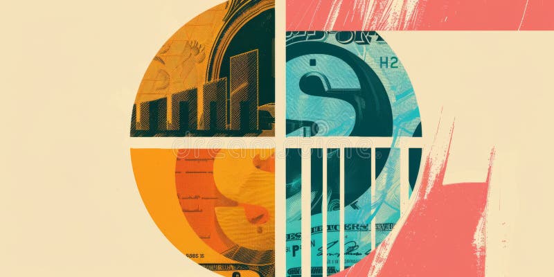 Abstract Finance Charts and Graph Collage Background Stock Image ...