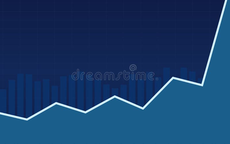 Abstract Financial Bar Chart with Uptrend Line Graph in Blue Color ... Abstract Financial Bar Chart with Uptrend Line Graph in Blue Color ...