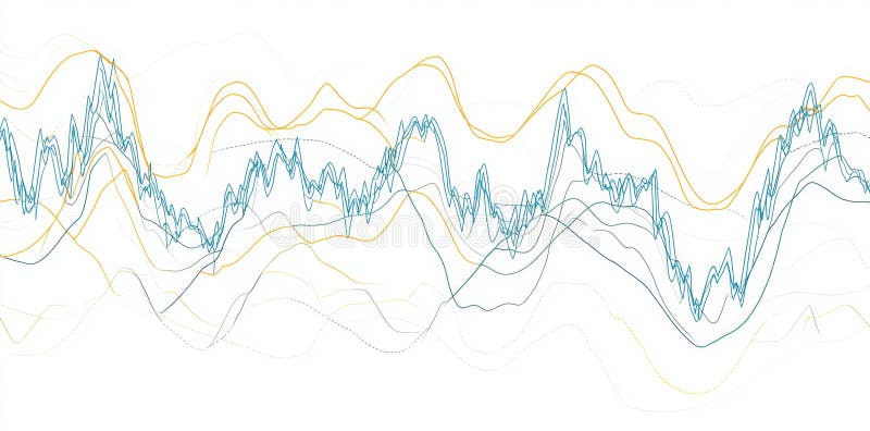 Abstract Financial Chart Featuring an Upward Trend Line Graph on a ...