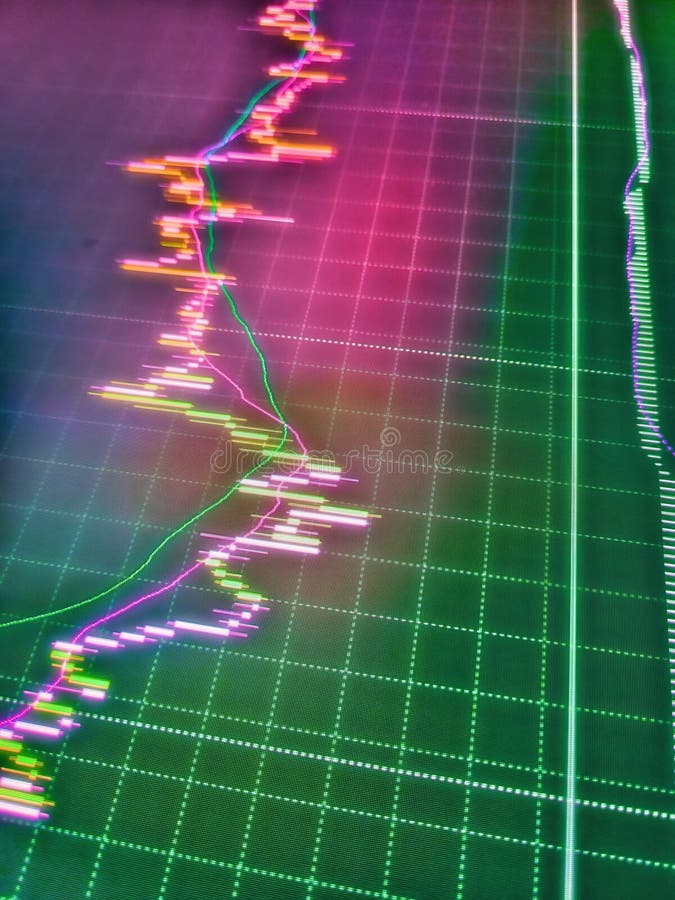 Abstract Financial Chart with Graph and Stack of Coins in Double ...