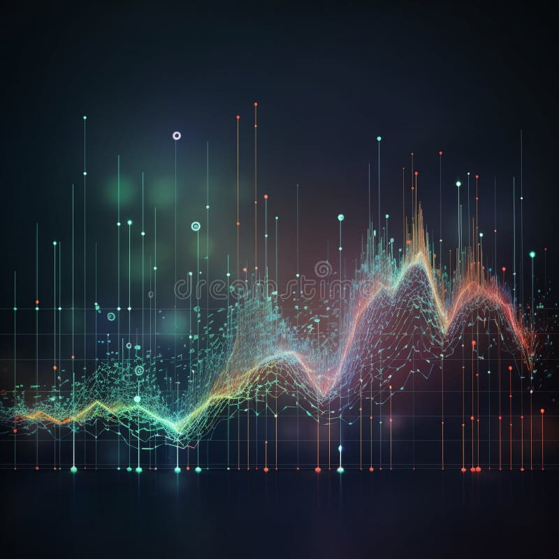 Abstract Financial Chart with Lines and Data Points Stock Photo - Image ...